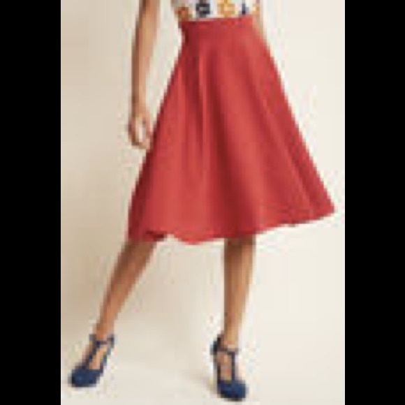 Modcloth | Skirts | Modcloth Red Skirt Size M | Poshmark